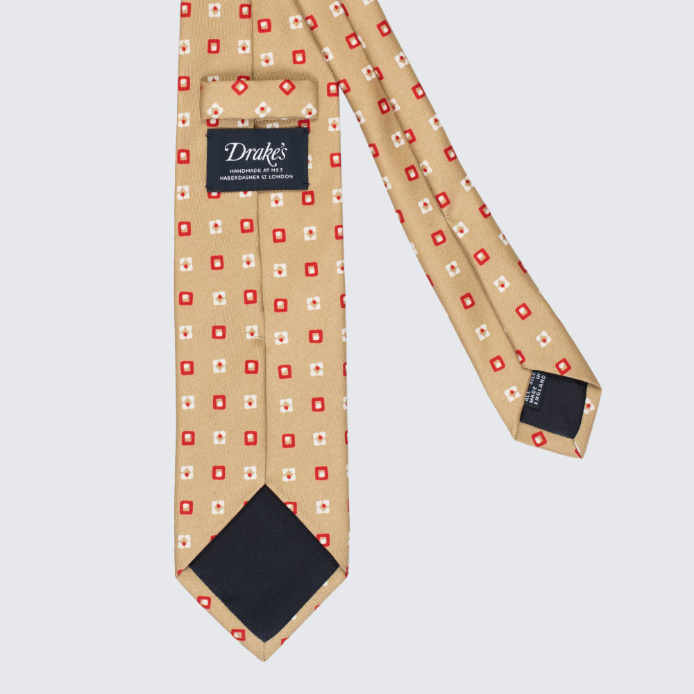 Printed 36oz madder tie taupe - simonskottowe.com